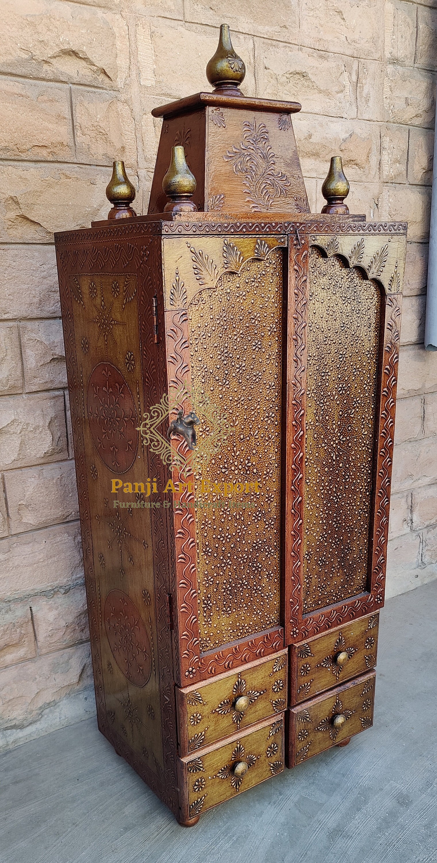 Wooden Temple Mandir Big Size Temple With 4 Drawers Beautiful - Etsy