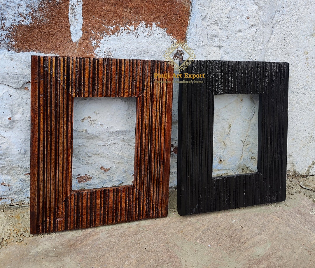 Wooden Picture Photo Frame, Hand Made and Carved, Unique Design Photo ...