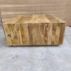 Wooden Coffee Table Wood Square Box Style Coffee Table - Etsy