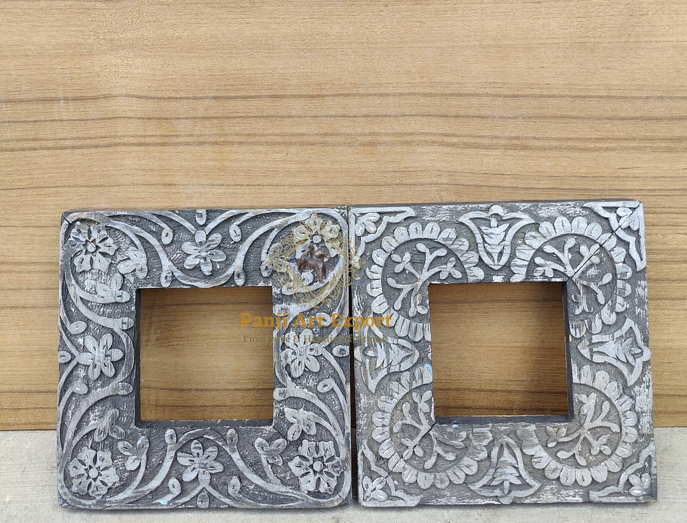 Wooden Photo Frame Rustic Look Wood Frame Hand Made and Carved - Etsy