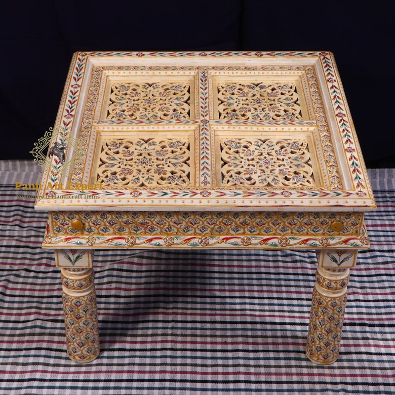 Bone Inlay End Table - Etsy