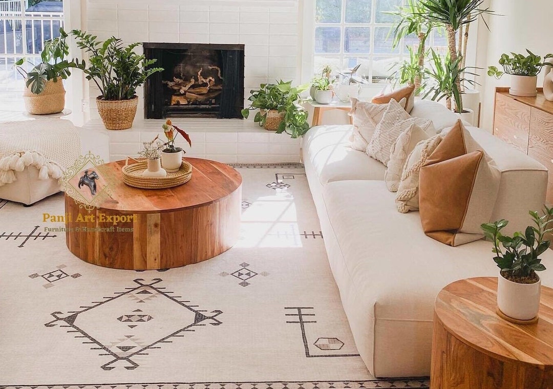 Wooden Gamla Coffee Table Natural Finish Coffee Table Solid Wooden ...