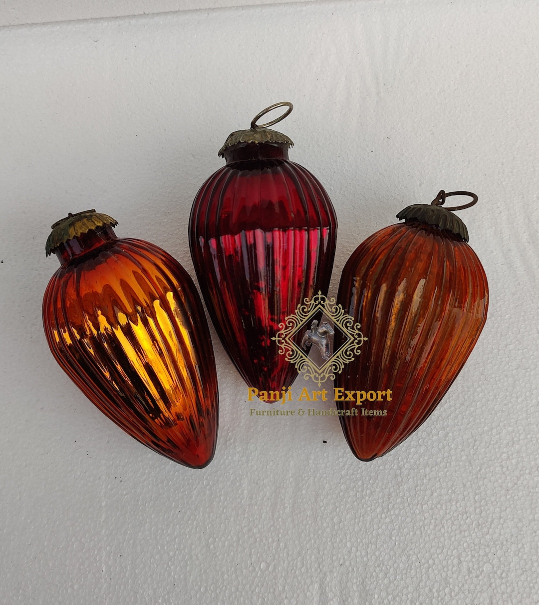 Kugel Glass Christmas Ornament Original Heavy Glass Heart Shape ...