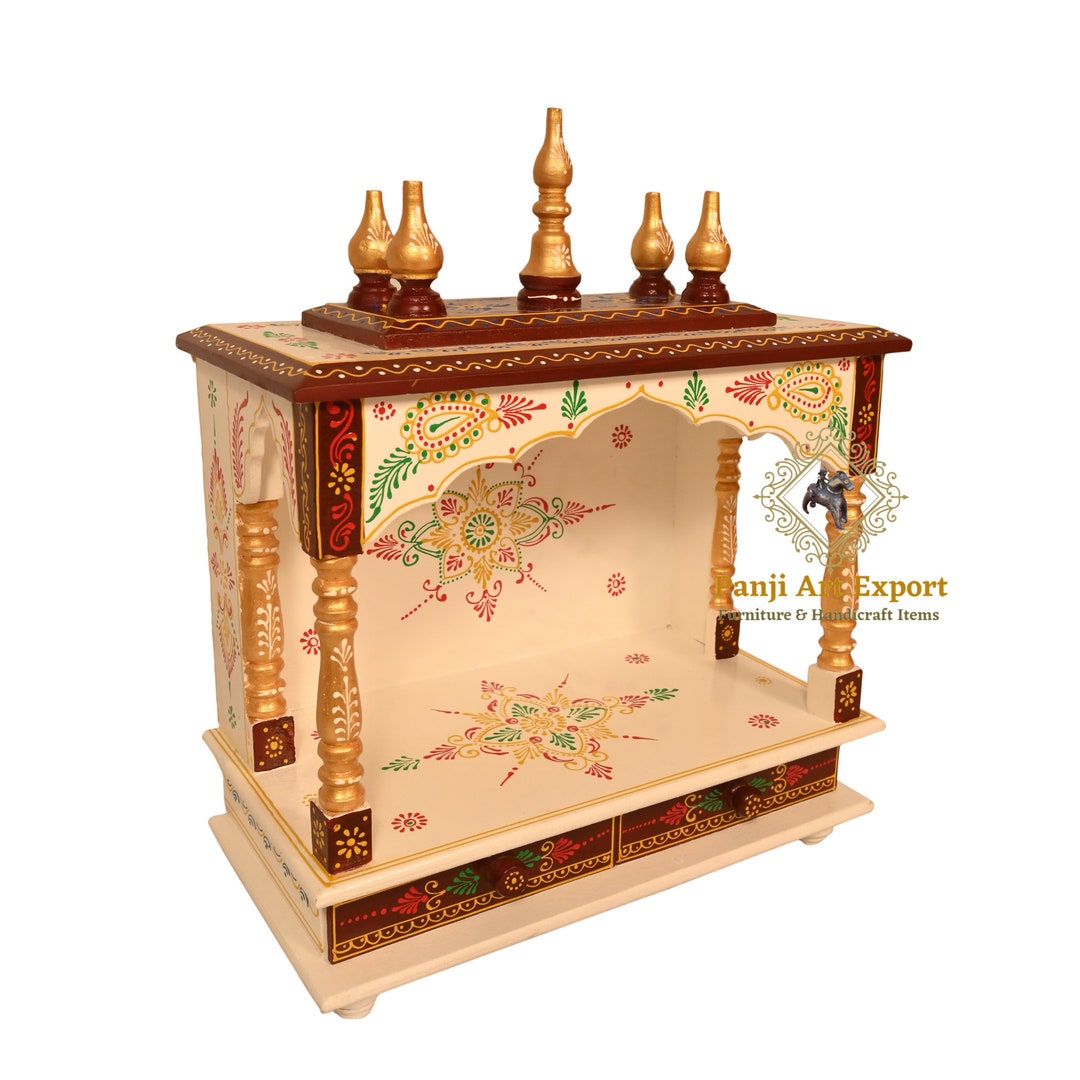 Wooden Temple Wall Mounted Handcrafted Wall Hanging Mandir - Etsy