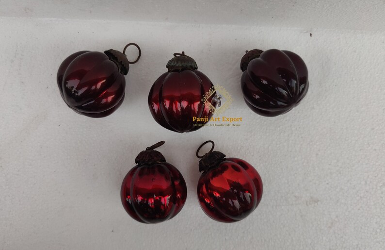 Kugel Glass Christmas Ornaments: Heavy Heart Shape, Set of 5 - Etsy