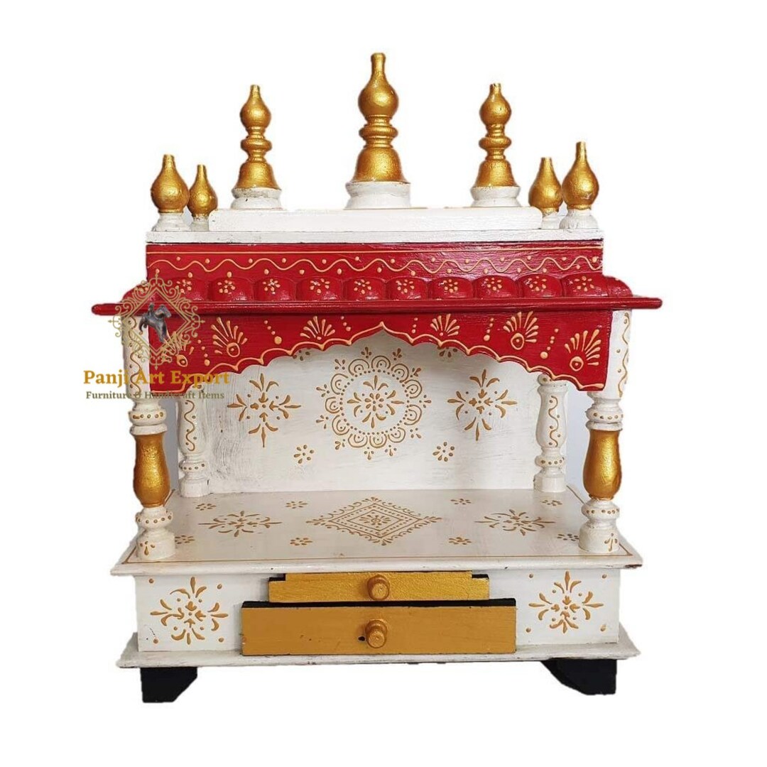Wooden Pooja Temple Mandir Handcrafted Pooja Ghar Mandap for - Etsy