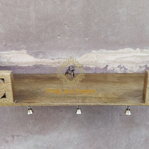 Hand Crafted Wooden Temple Shelf: Wall Mounted Pooja Ghar Mandap ...