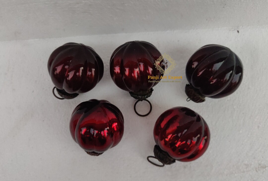 Kugel Glass Christmas Ornament Original Heavy Glass Heart Shape ...