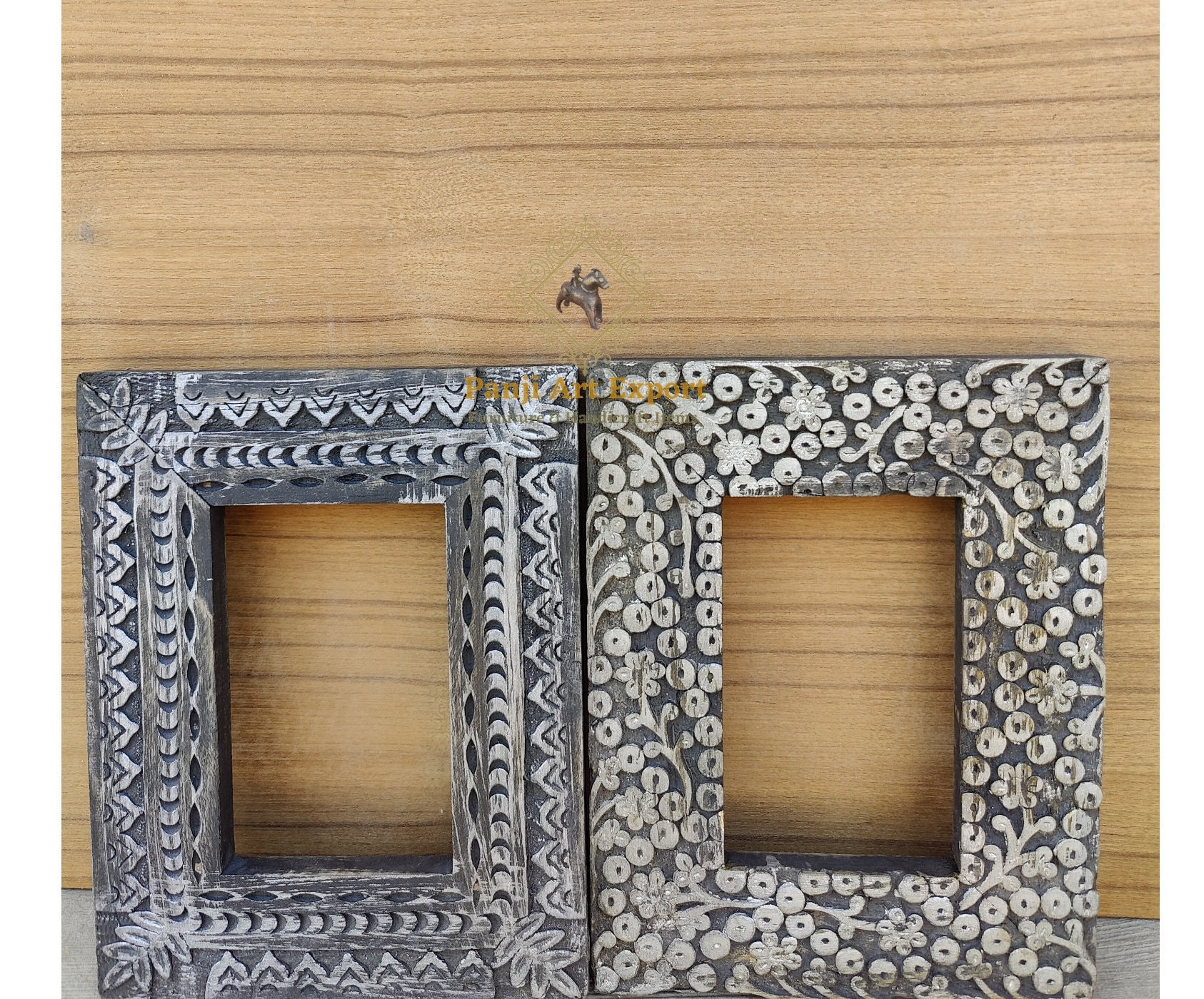 Wooden Photo Frame Black Glossy Photo Rustic Look Wood Frame - Etsy