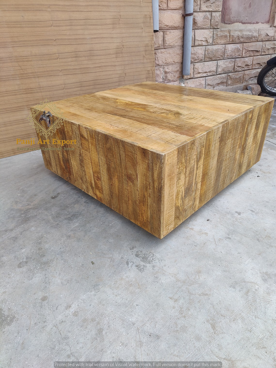 Wooden Coffee Table Wood Square Box Style Coffee Table - Etsy