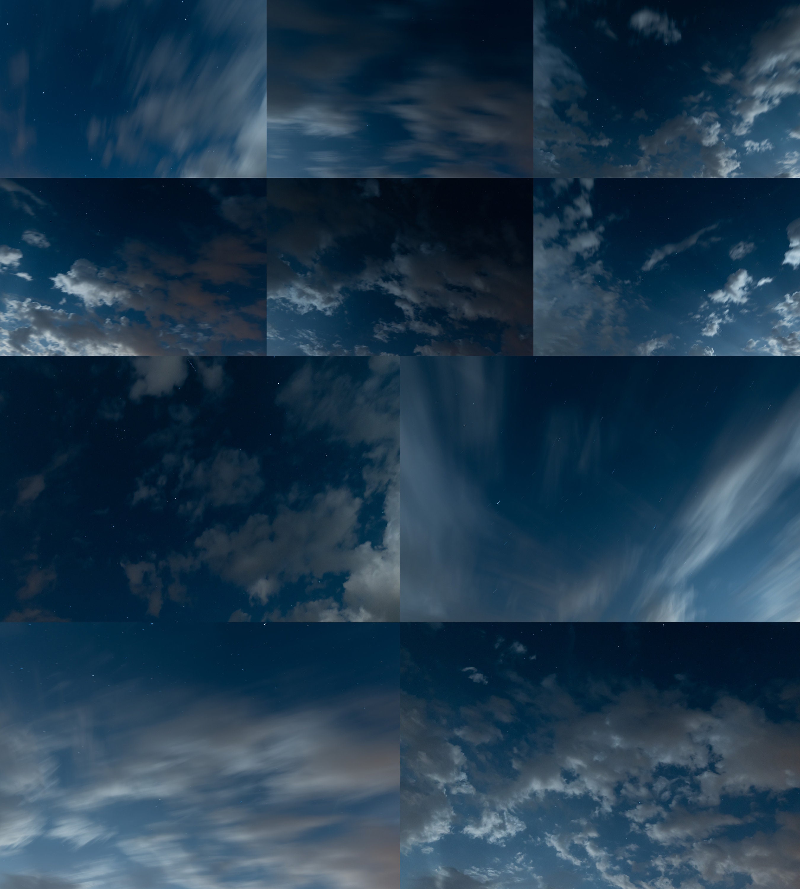 NIGHT SKY CLOUDS - 50 High-resolution Photoshop Night Skies, Skies ...