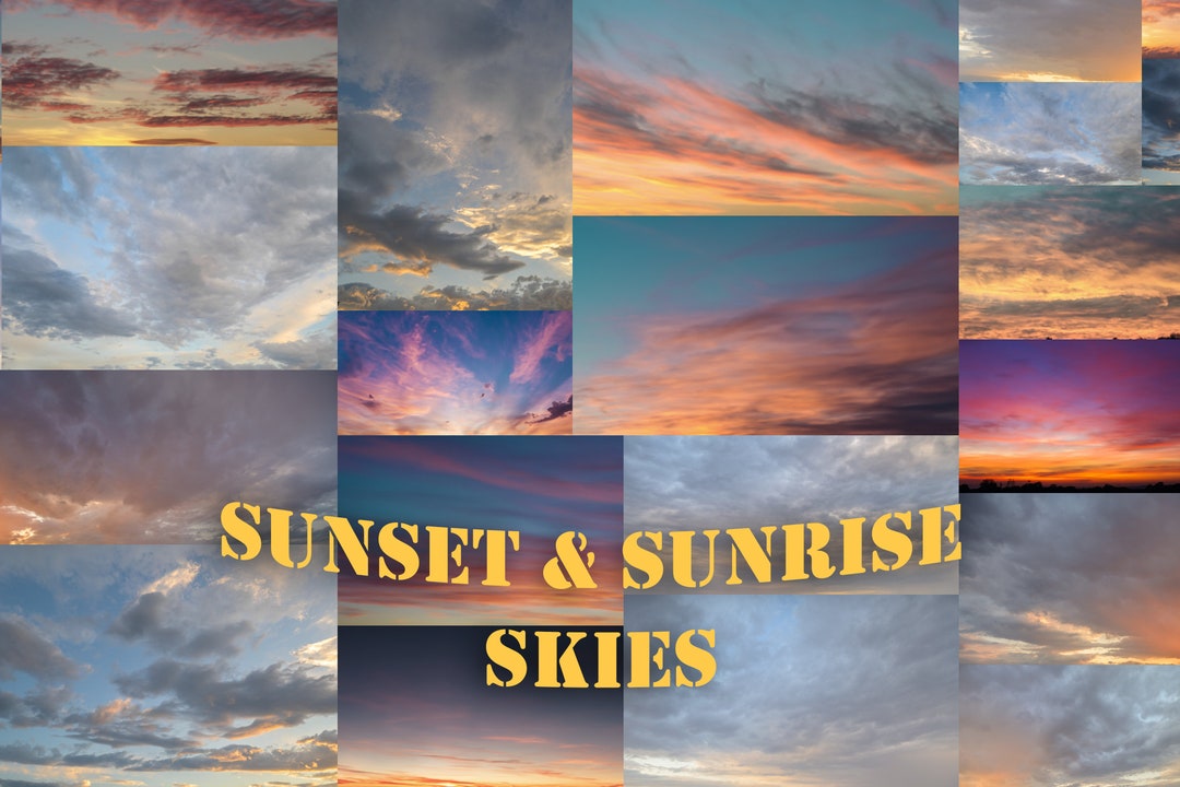 65 SUNSET & SUNRISE SKIES- 65 High-resolution Photoshop Skies, Skies ...