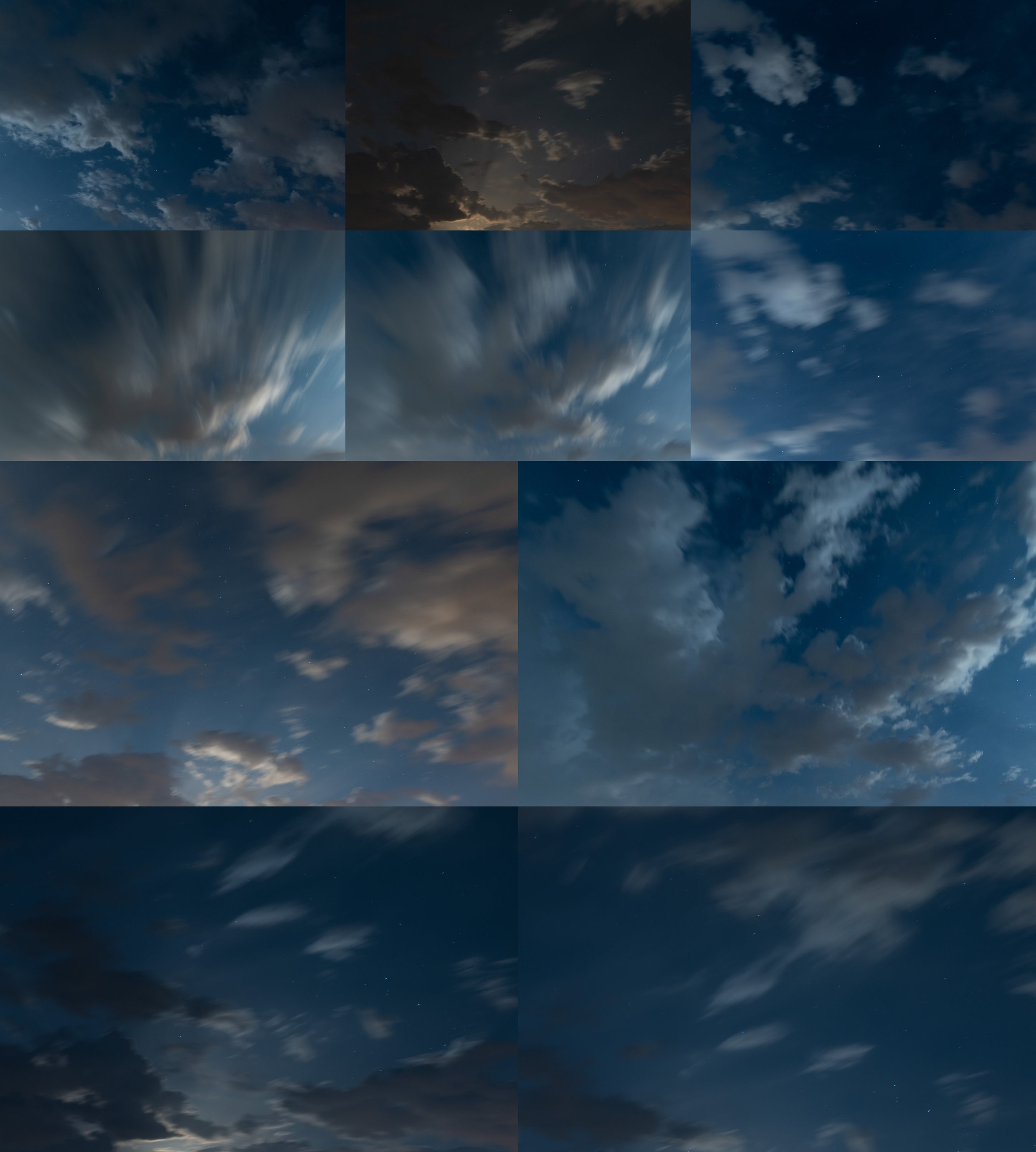 NIGHT SKY CLOUDS - 50 High-resolution Photoshop Night Skies, Skies ...