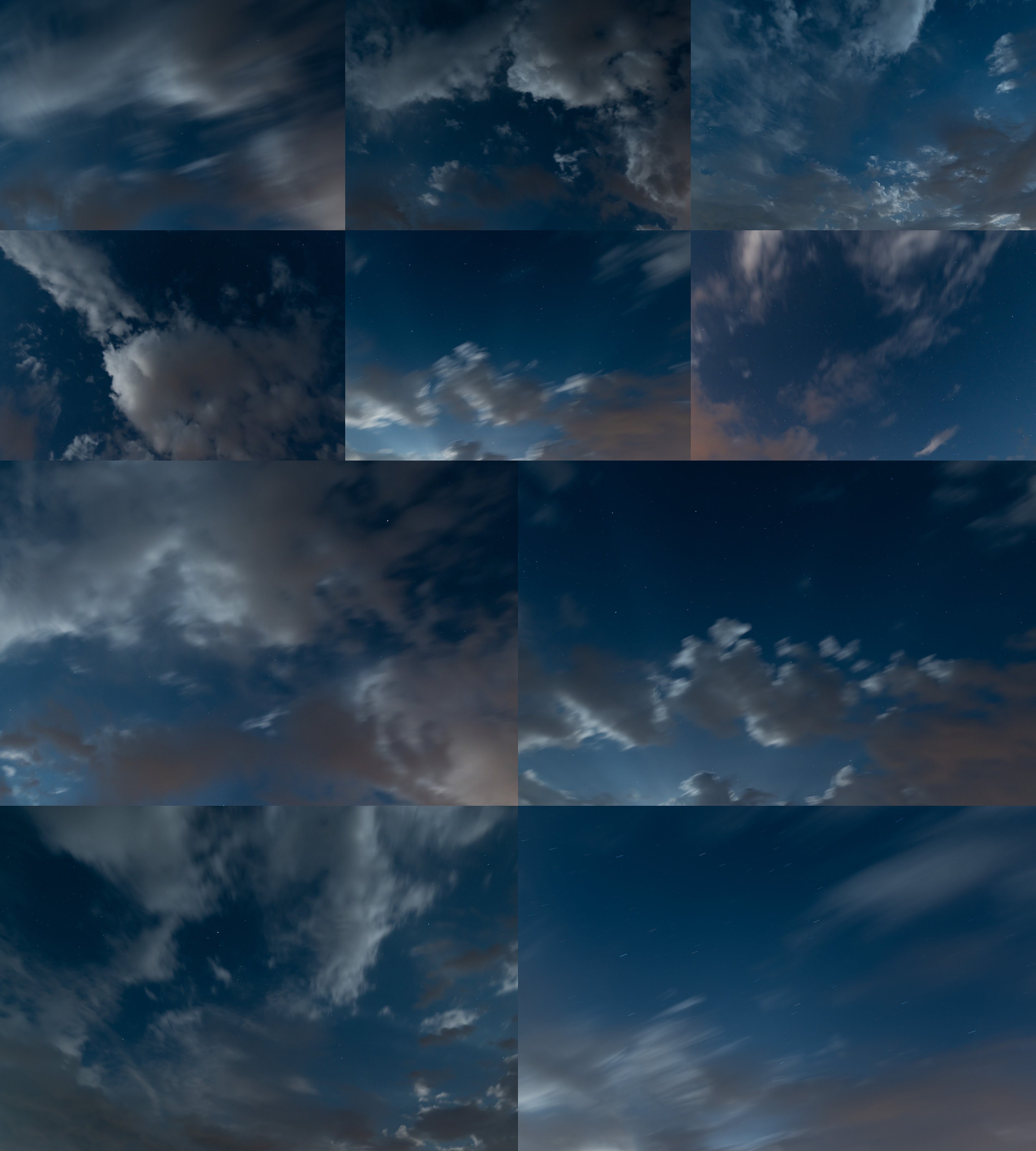 NIGHT SKY CLOUDS - 50 High-resolution Photoshop Night Skies, Skies ...