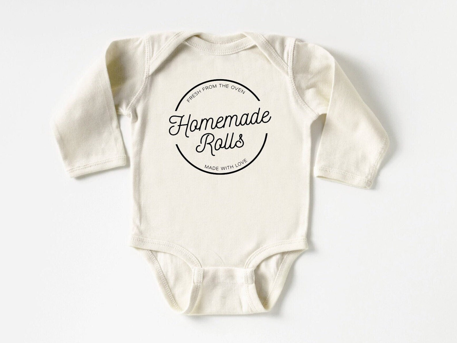 Homemade Rolls Onesie®, Cute Baby Bodysuit, Cute Natural Baby Onesie ...