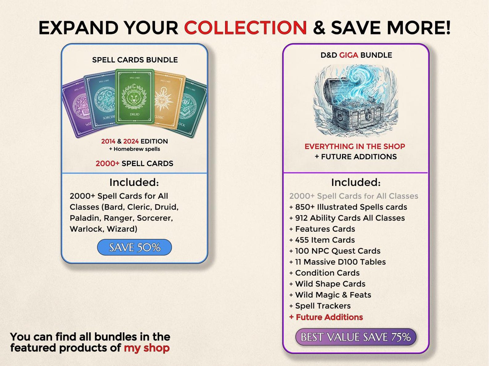 Spell Cards Mega Bundle Dnd - Etsy
