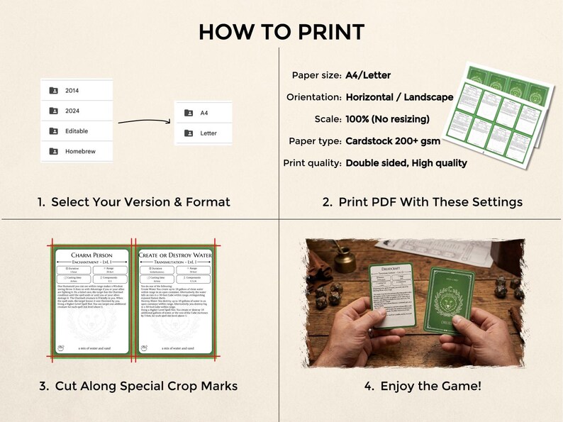 Druid Spell Cards Dnd 5e - 2024 and 2014 SRD - Printable Druid Spells ...