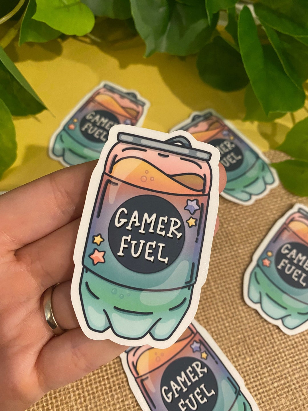 Gamer Fuel Drink Sticker - Gamer Sticker - Vinyl Sticker Decal for ...