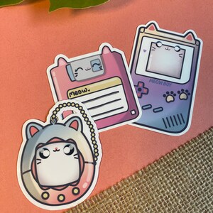 90’s Nostalgia Cat Sticker - Gaming Stickers - Vinyl Sticker Decal for ...