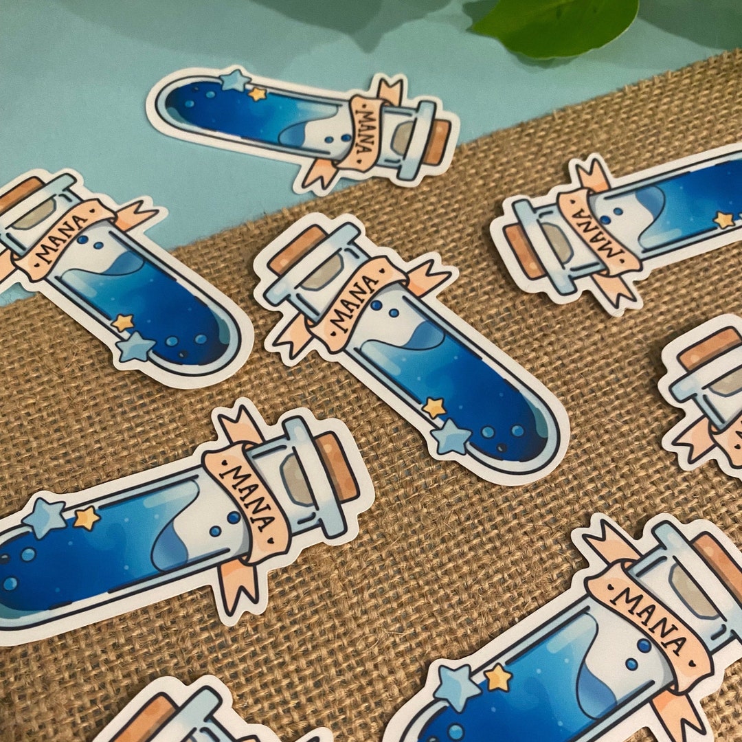 Blue Mana Potion Sticker Gaming Sticker Vinyl Sticker - Etsy