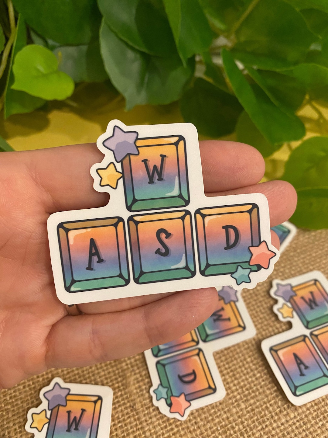 WASD Keyboard - Gamer Sticker - Vinyl Sticker Decal for Laptops, Water ...