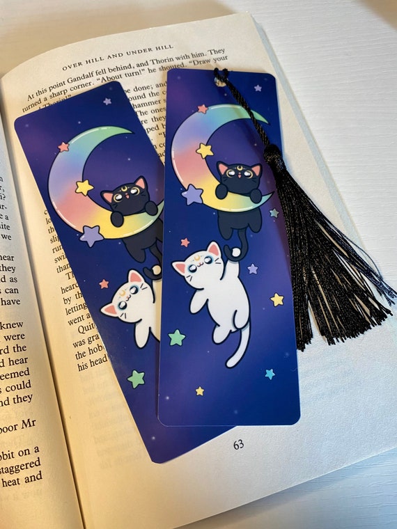 Moon Kitty Bookmark Cat Bookmark Gifts for Cat Lovers - Etsy