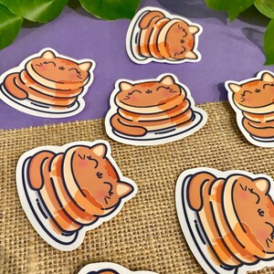 Pancake Cat Sticker - Vinyl Sticker Decal for Laptops, Water Bottles ...