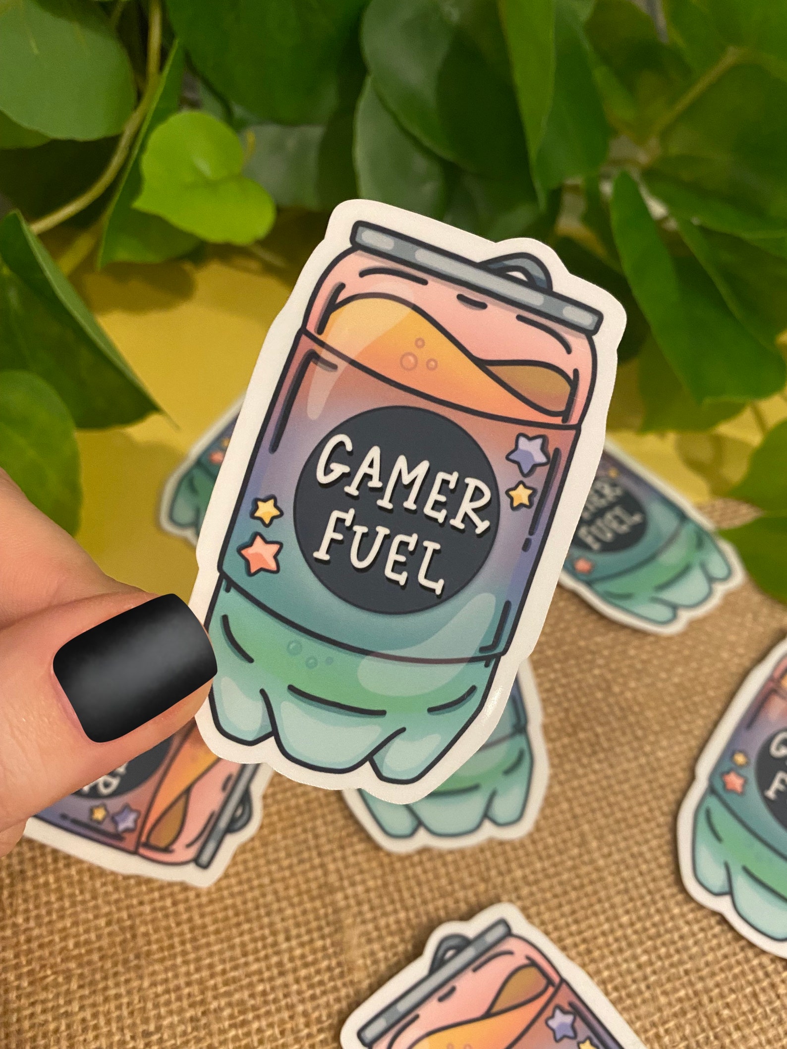 Gamer Fuel Drink Sticker - Gamer Sticker - Vinyl Sticker Decal for ...