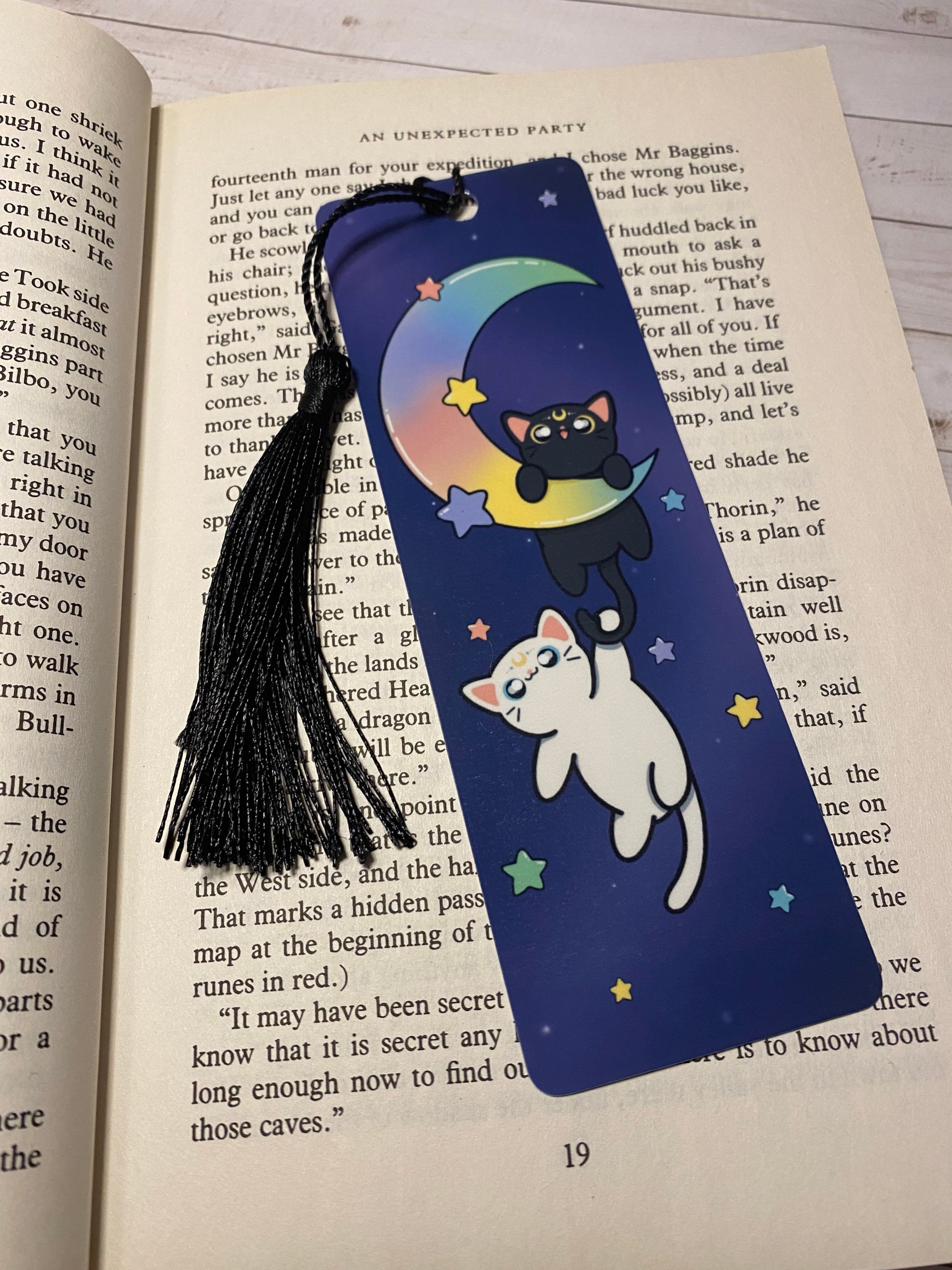 Moon Kitty Bookmark Cat Bookmark Gifts for Cat Lovers - Etsy