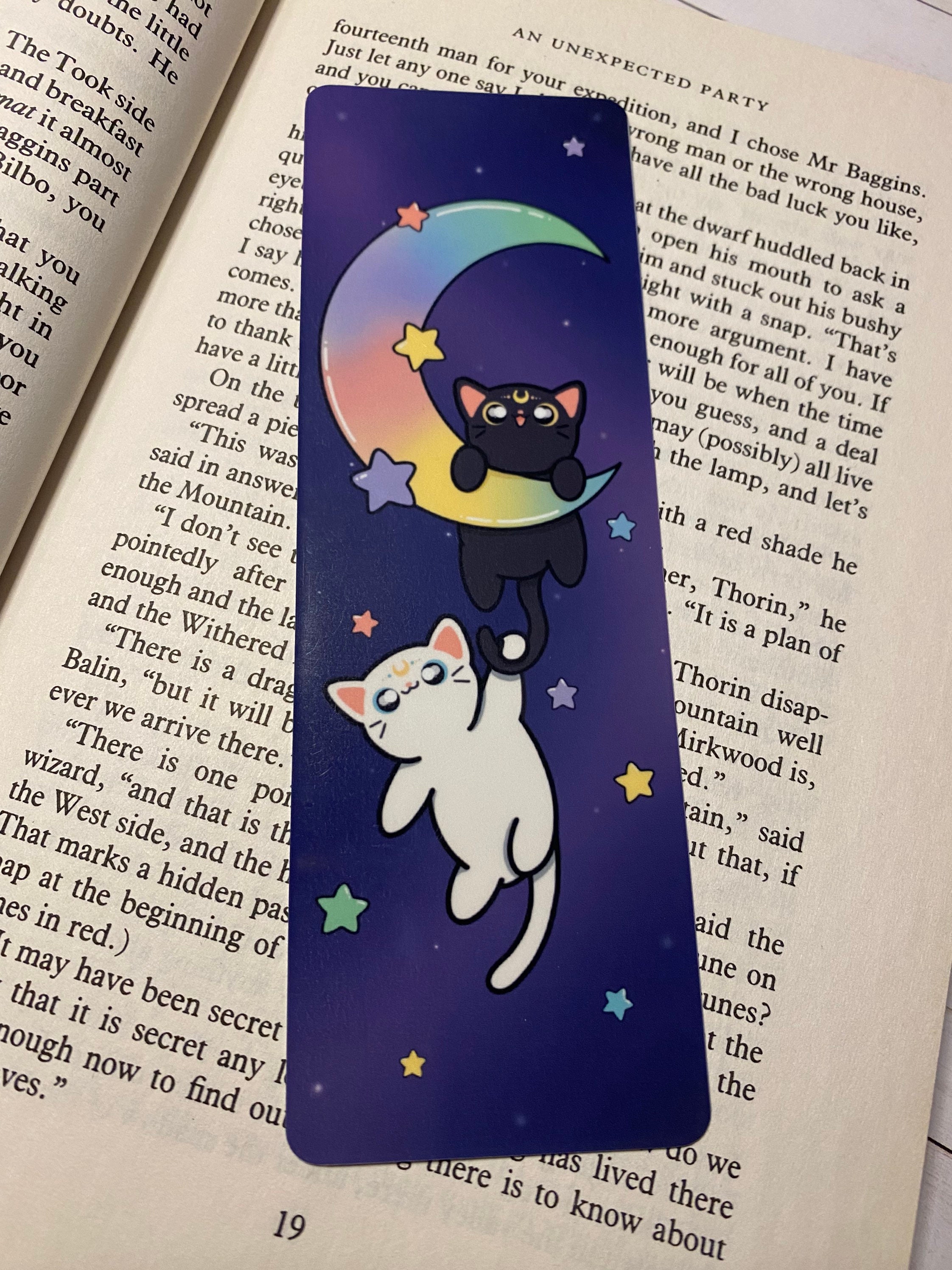 Moon Kitty Bookmark Cat Bookmark Gifts for Cat Lovers - Etsy