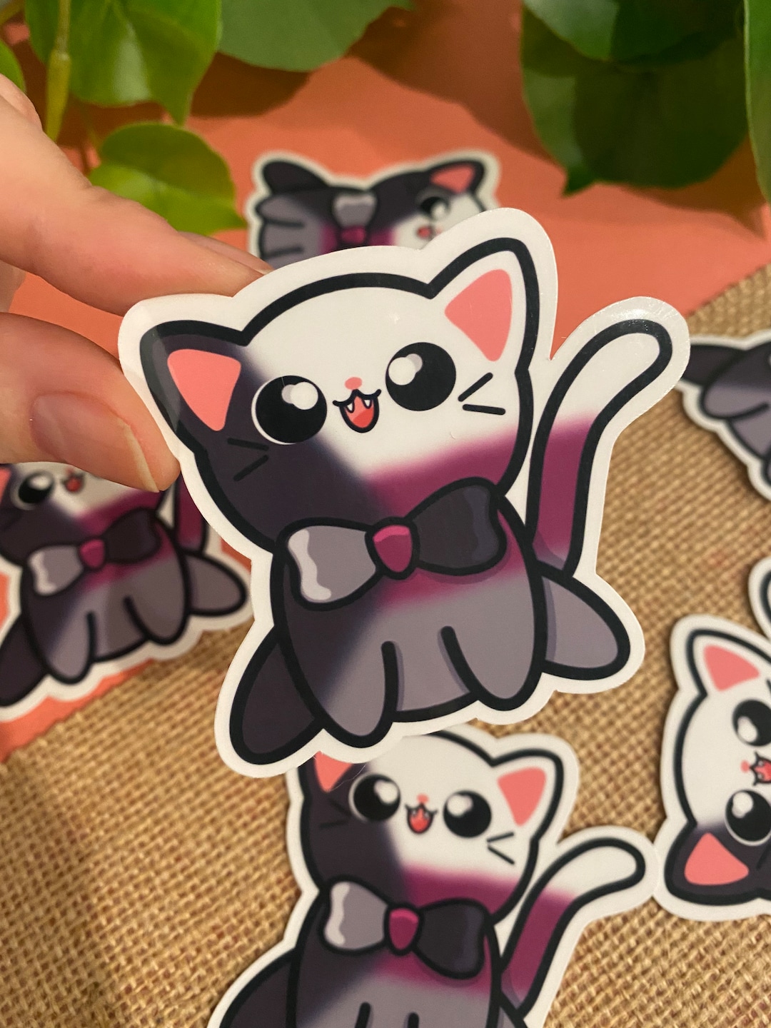 Demi Sexual Pride Bow Tie Cats Cat Sticker Vinyl Sticker Decal for ...