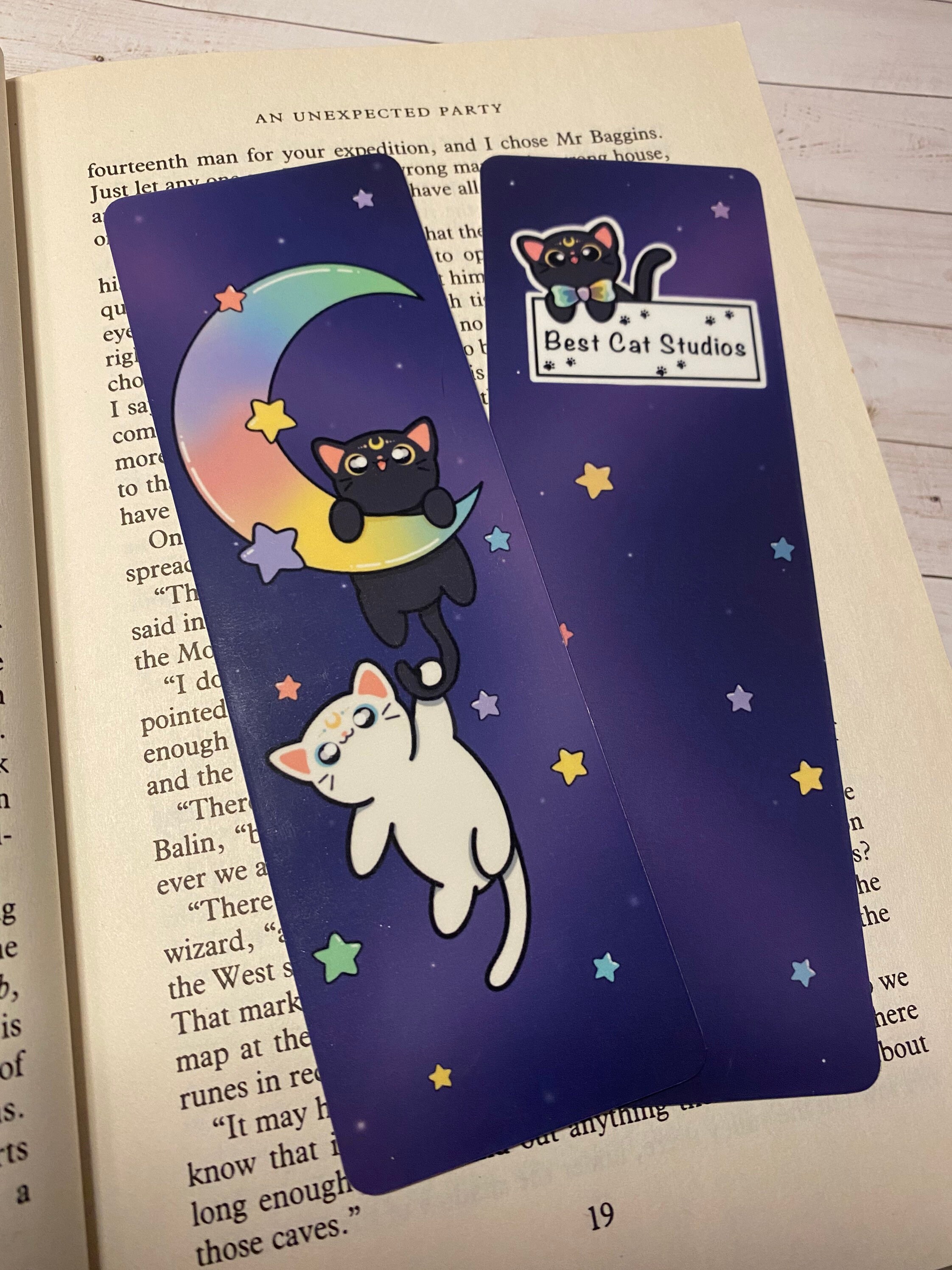 Moon Kitty Bookmark Cat Bookmark Gifts for Cat Lovers - Etsy