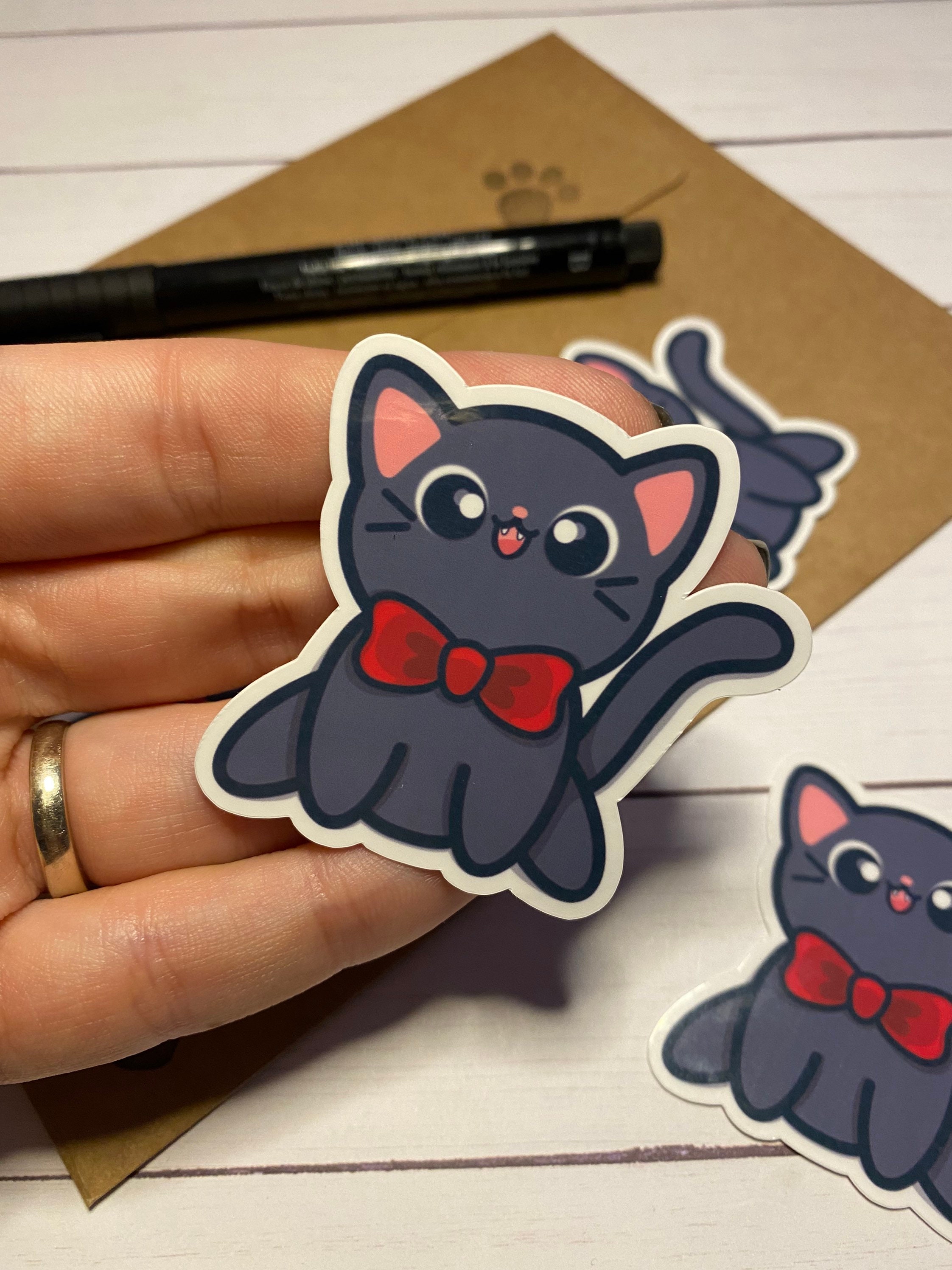 Bow Tie Cats Cat Sticker Water Resistant Sticker Laptop - Etsy