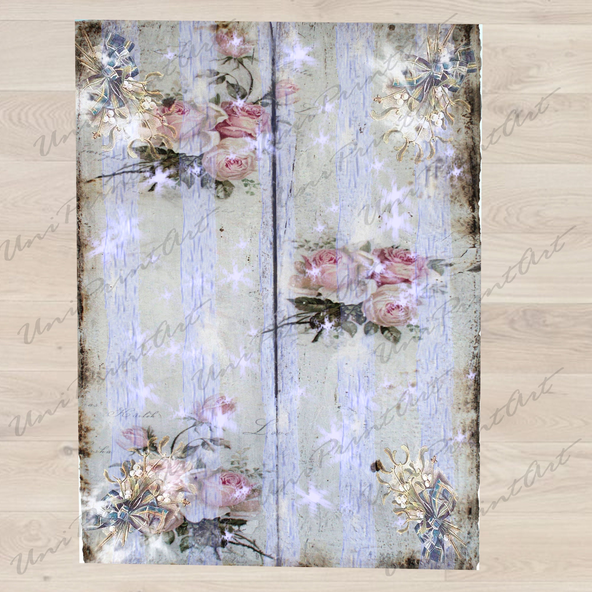 Decorative Collection A4 Format, 4 Decorative Digital Papers ...