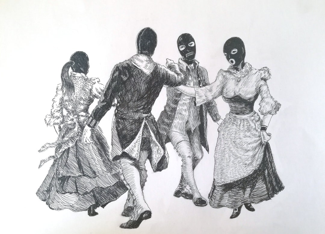 The Gimp Ball Victorian S&M Art B/W Art Print Numbered and Signed ...