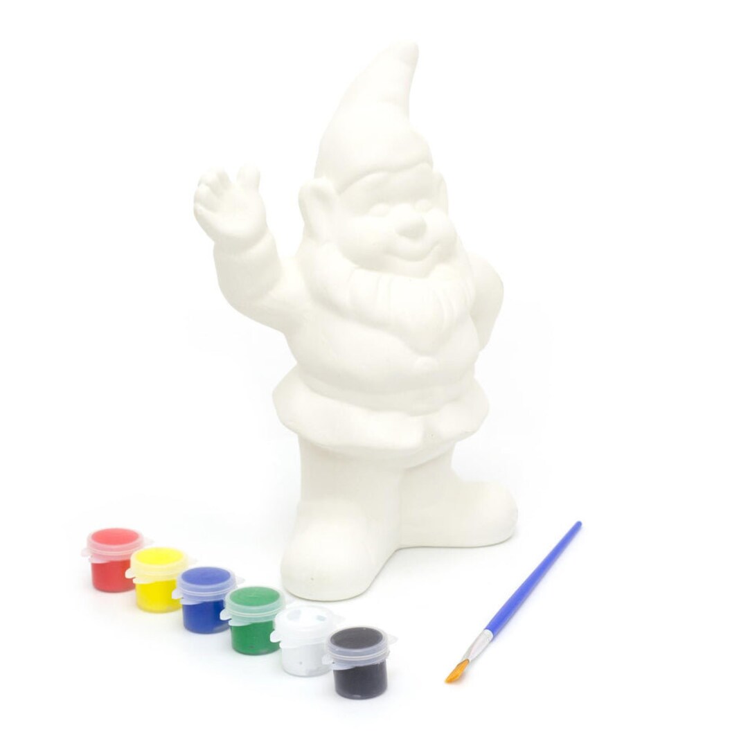 Creative Craft Paint Your Own Gnome Set Traditional Gnome Gonk Waving ...