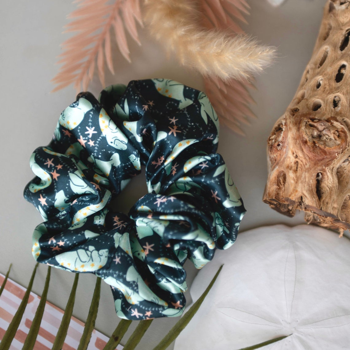 Barbara Manatee Oversized Satin Scrunchie - Etsy