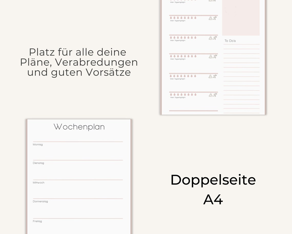 Double-sided Weekly Plan for Download I Weekly Planner I Printable I 3 ...