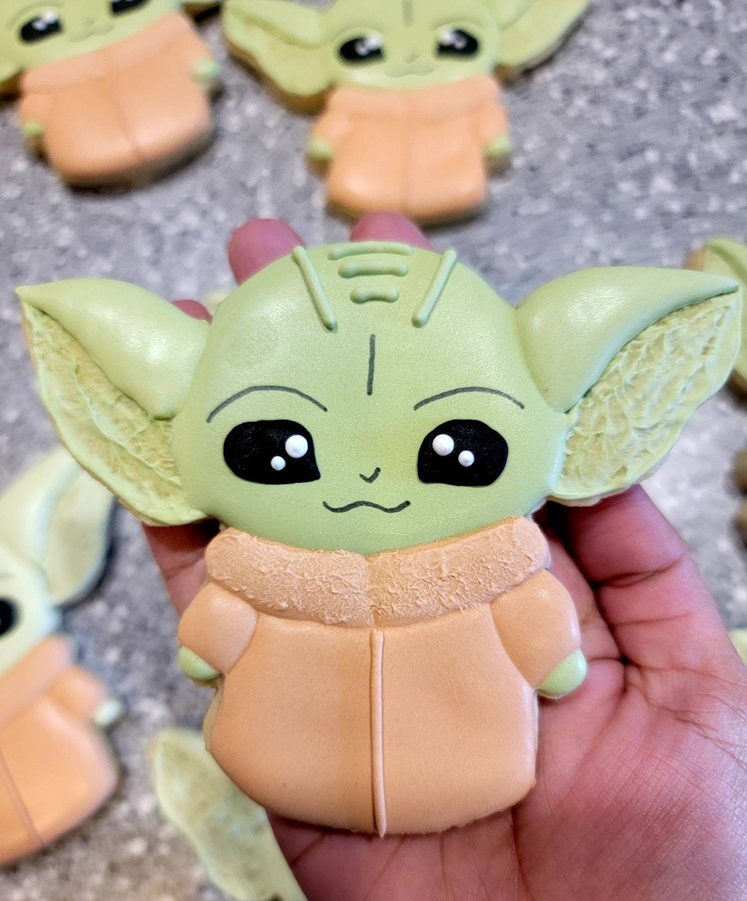 Grogu Baby Yoda Sugar Cookies. 1 dozen decorated cookies. | Etsy