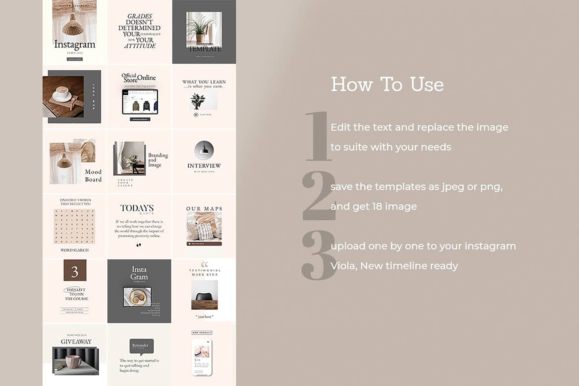 Insta Template for Content Creator. Instagram for Content - Etsy