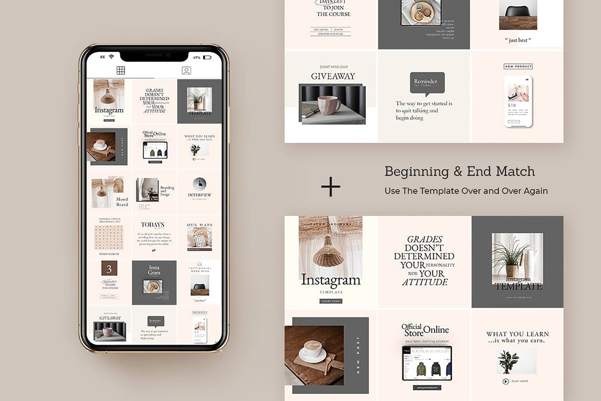 Insta Template for Content Creator. Instagram for Content - Etsy