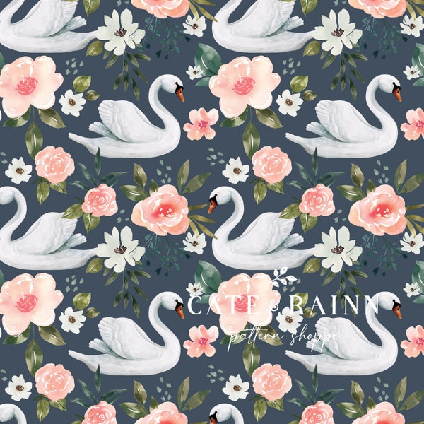 Periwinkle Floral Seamless Watercolor - Etsy