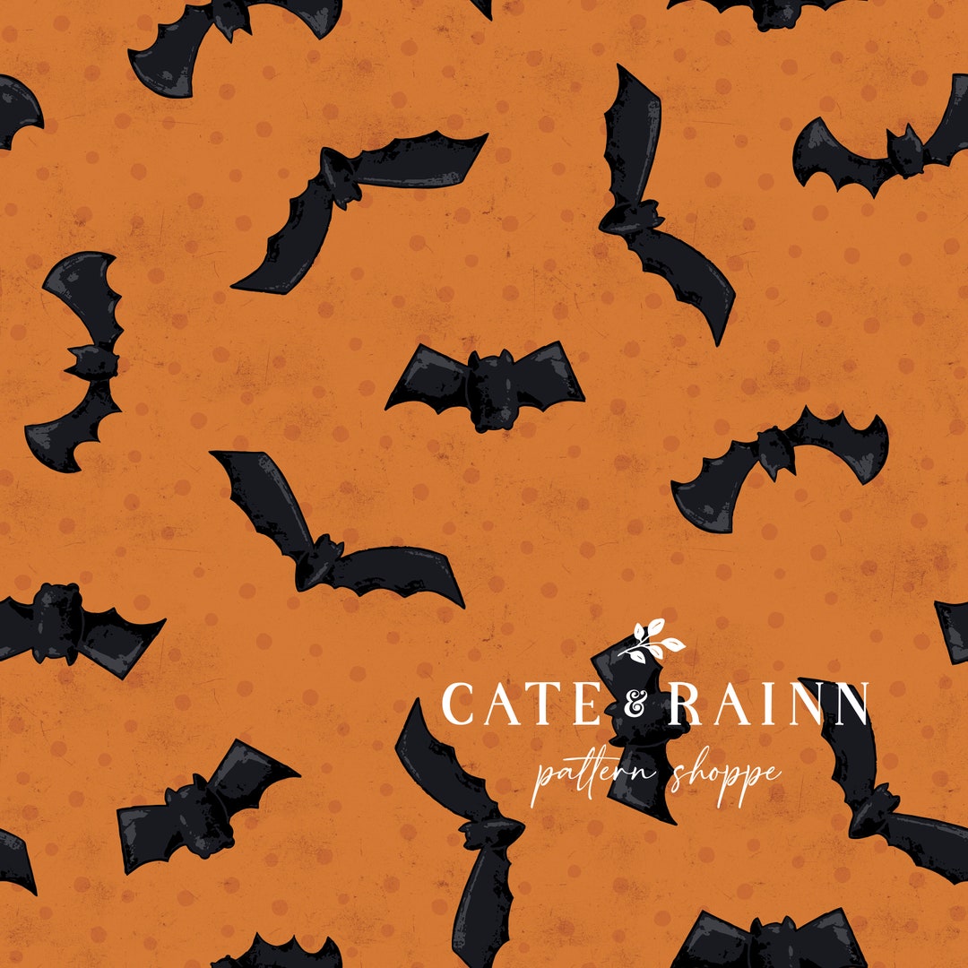 Halloween Bats Pattern, Seamless Pattern, Repeat Pattern, Digital Paper ...