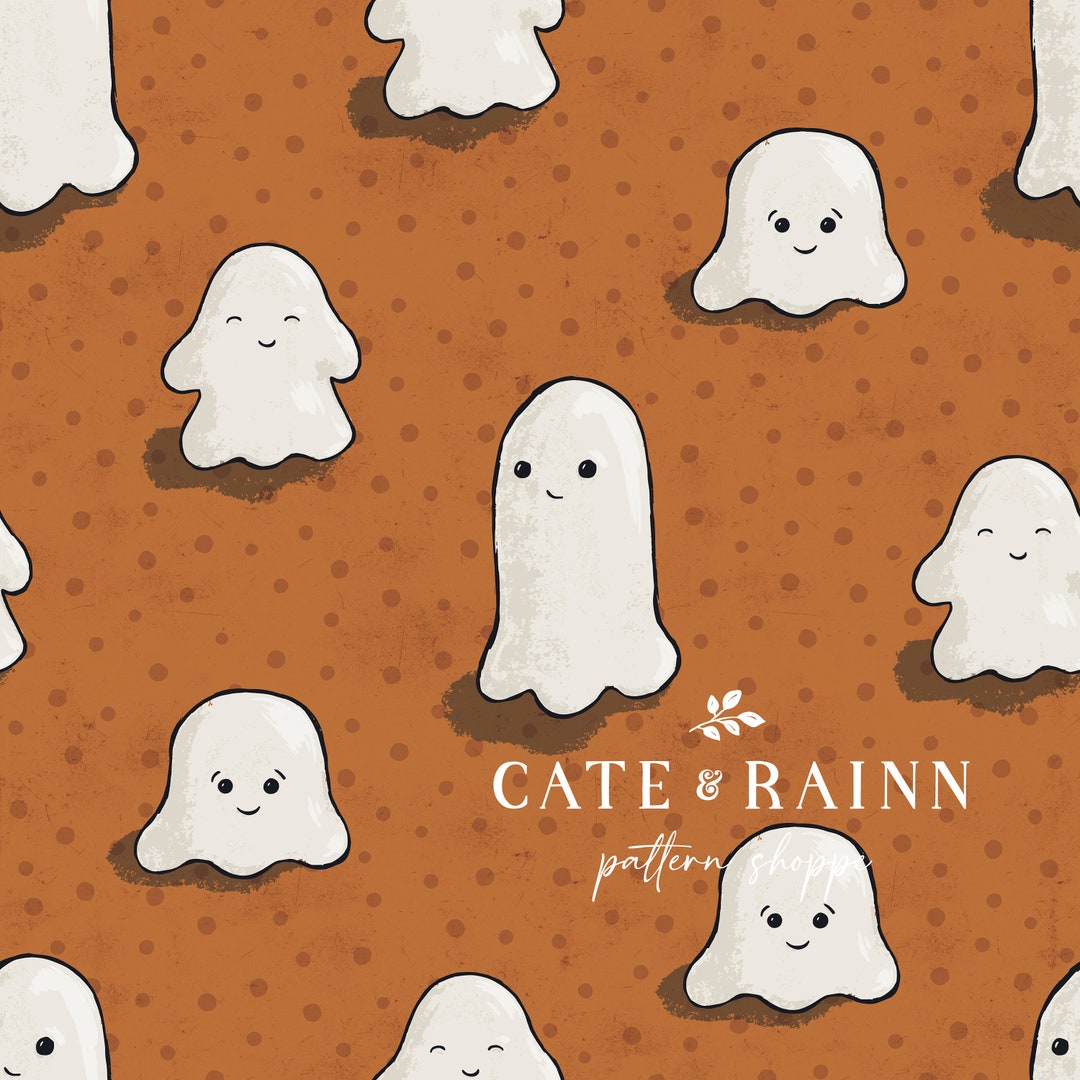 Halloween Ghost Pattern Cute Ghosts Seamless Pattern Repeat - Etsy