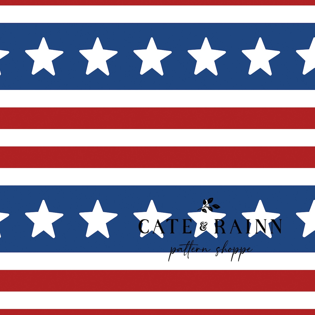 American Flag Stripe Seamless Pattern Stars and Stripes - Etsy