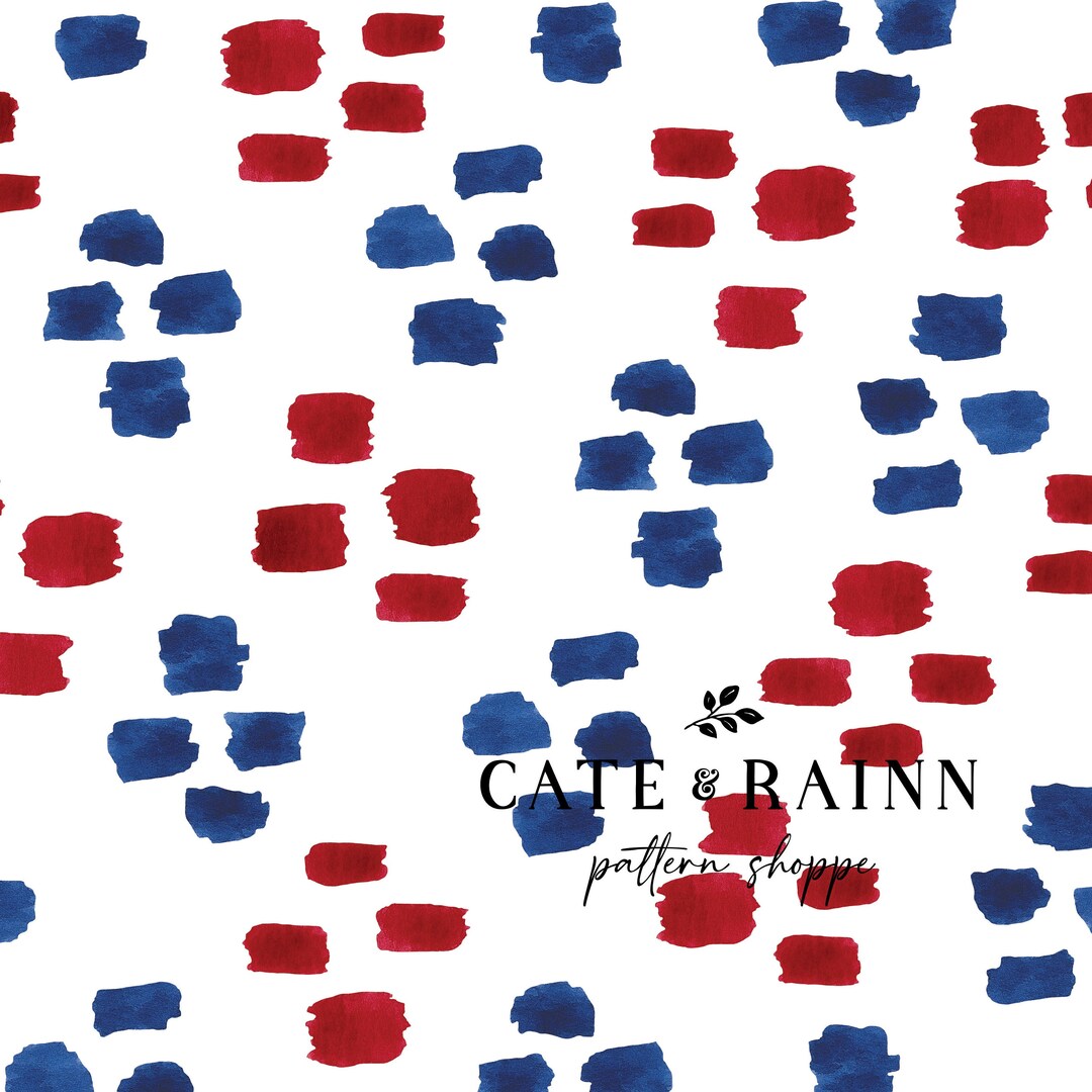 Patriotic Boho Dashes Seamless Pattern Boho 4th of July - Etsy