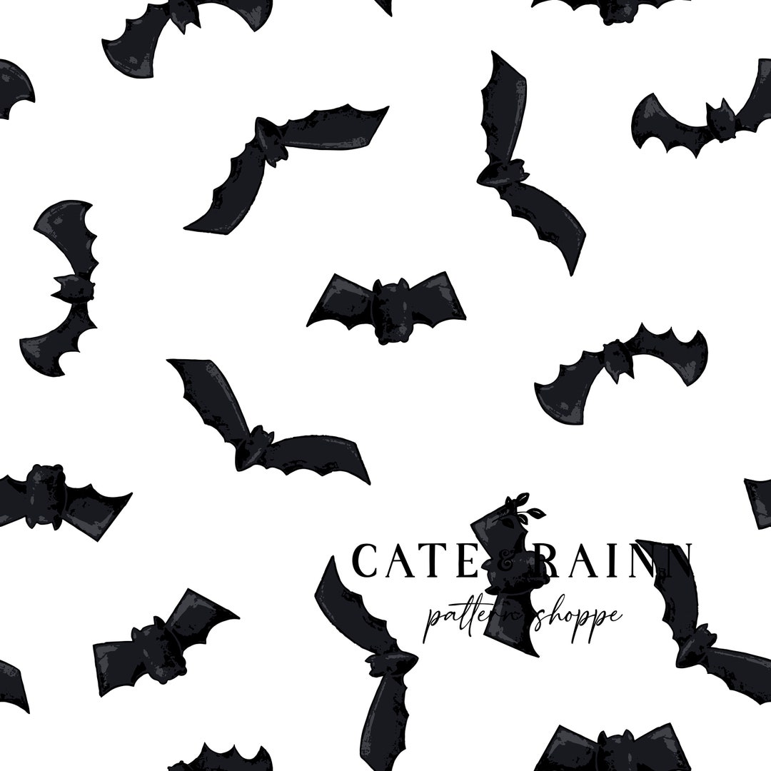 Halloween Bats Pattern, Seamless Pattern, Repeat Pattern, Digital Paper ...
