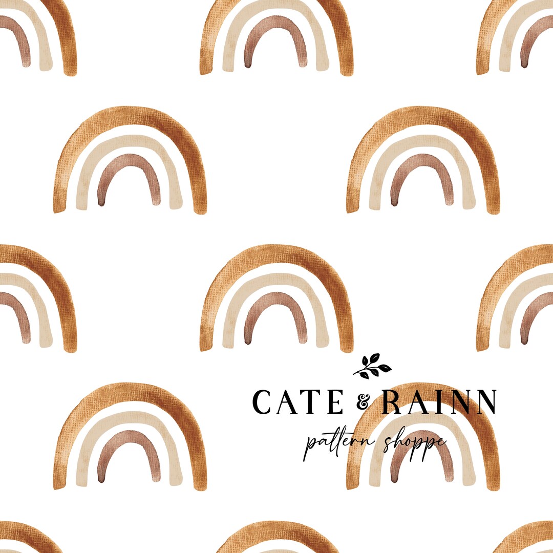 Boho Rainbow Seamless Pattern Watercolor Earth Tone Rainbow - Etsy