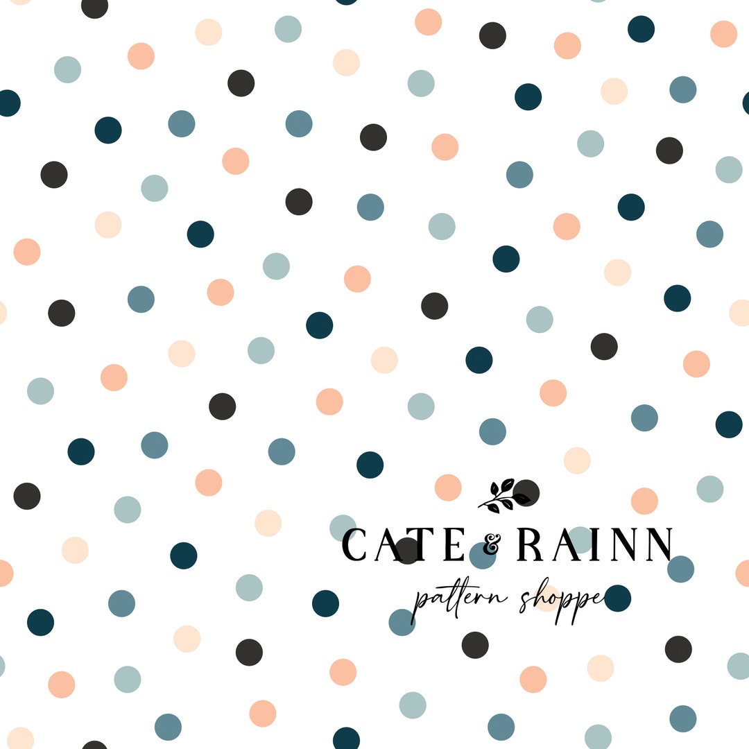 Colorful Dots Seamless Pattern, Scattered Dots Easter Seamless Pattern ...