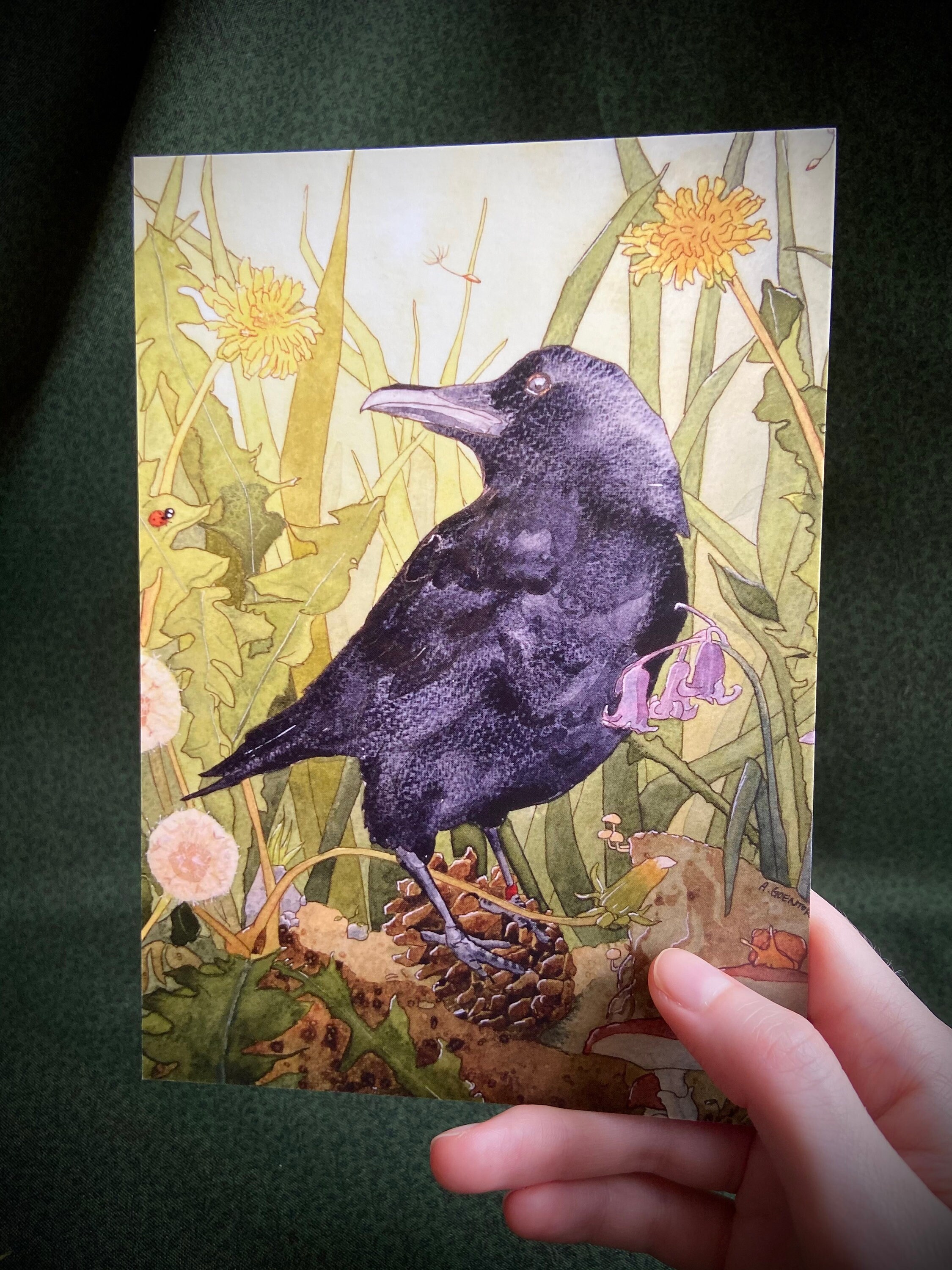 Violet Faery Crow Double Sided Art Print Violet Flying Fairy - Etsy UK